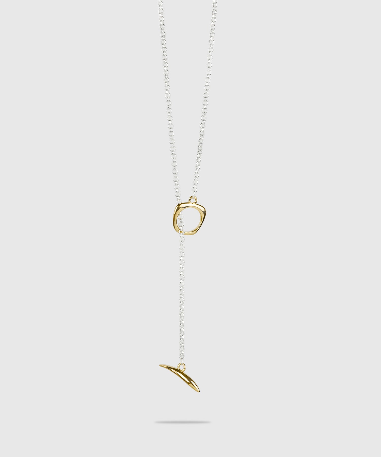 【ISOLATION】Sculpture Long Necklace(70cm) / ISN-0304 (SILVER×GOLD ...