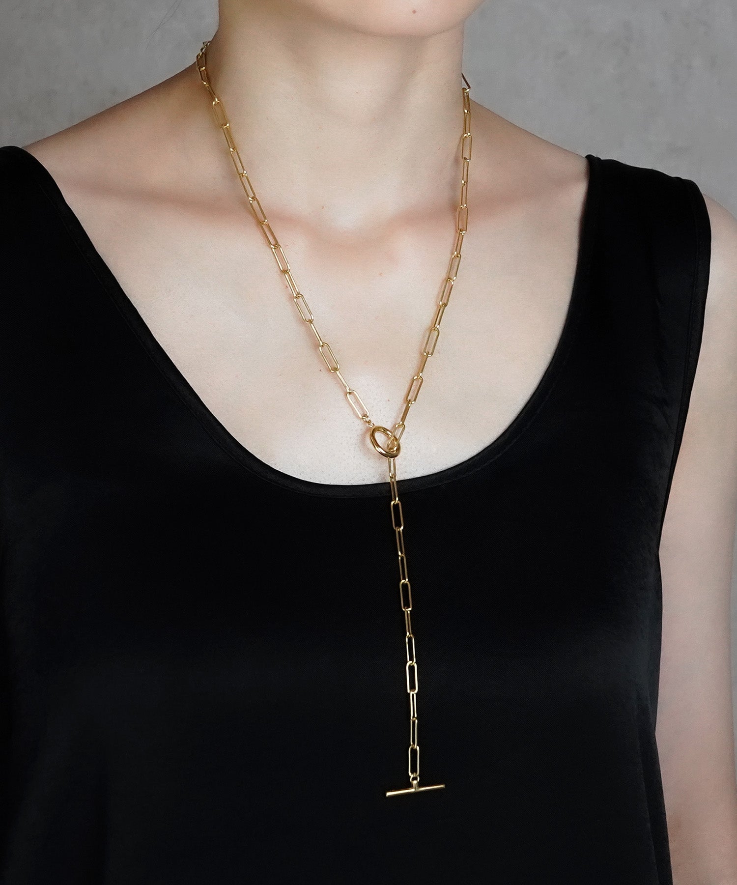 【ISOLATION / アイソレーション】SV925 Rectangle Chain Long Necklace (60cm) / ISN ...